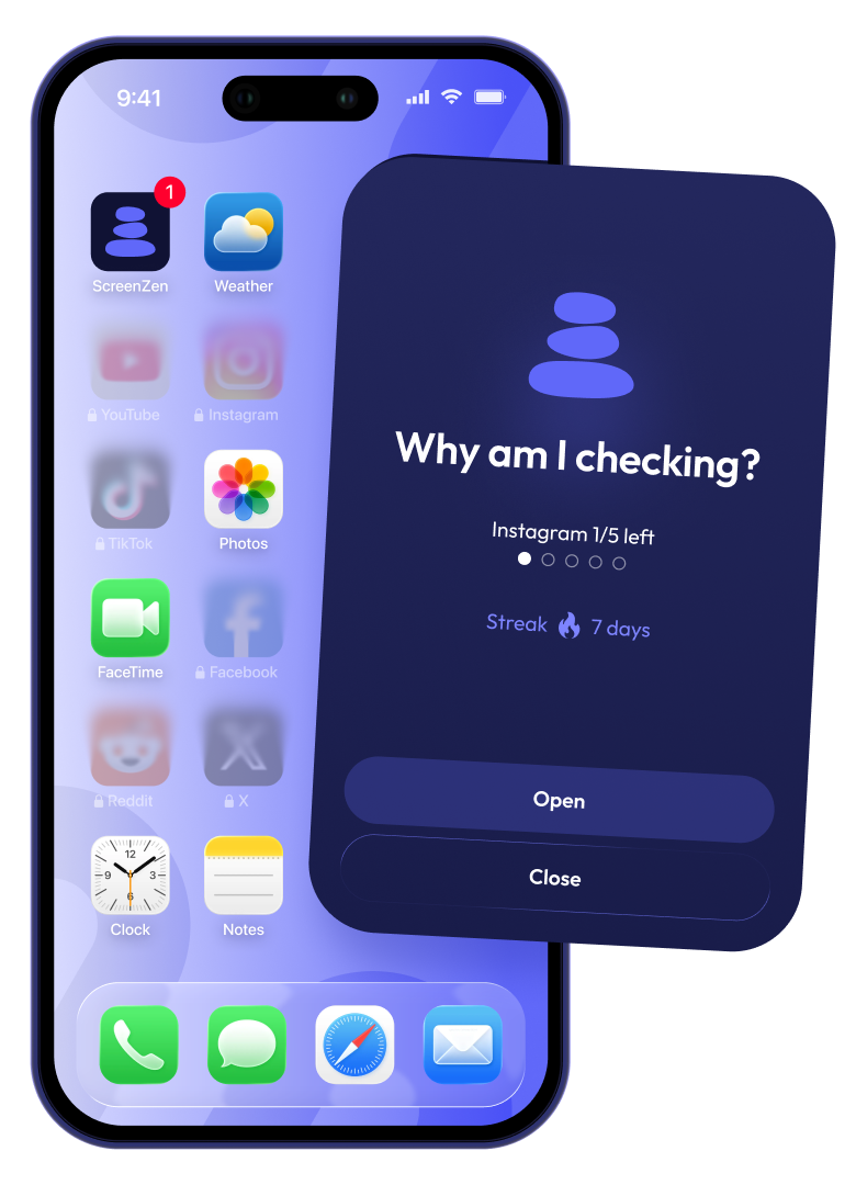 ScreenZen – Stop Mindless Scrolling & Reclaim Your Time